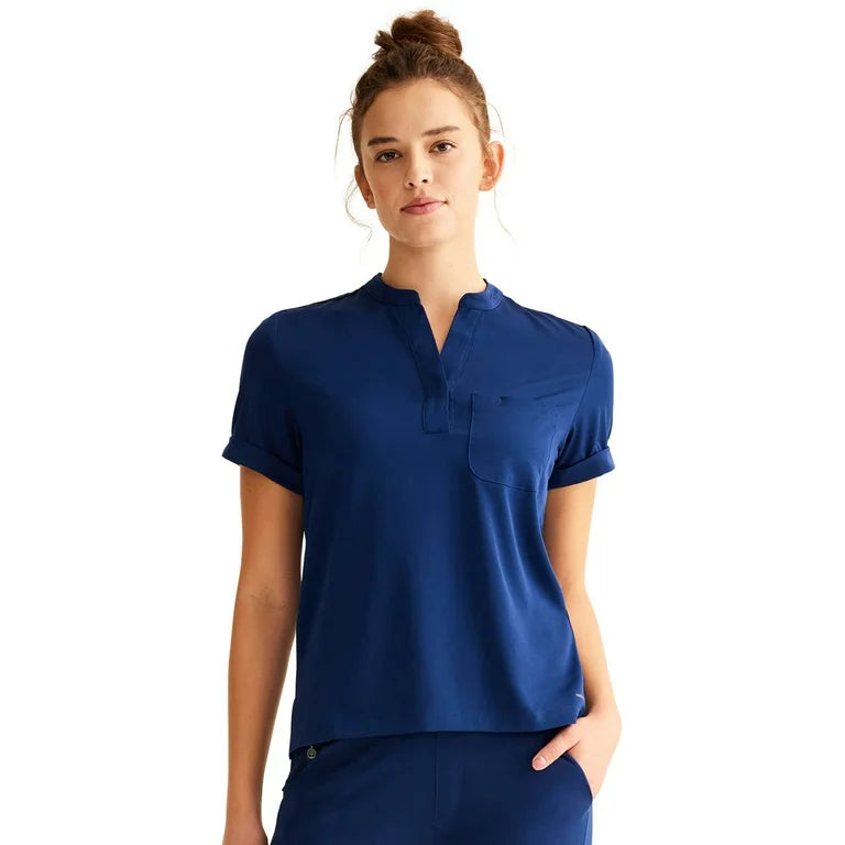 HH Works by Healing Hands Macy Women's Mandarin Collar Tuck In Scrub T ...